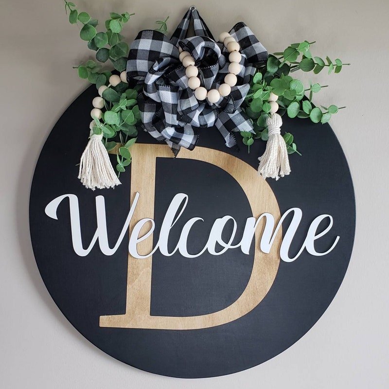 Round Front Door Signs - Etsy