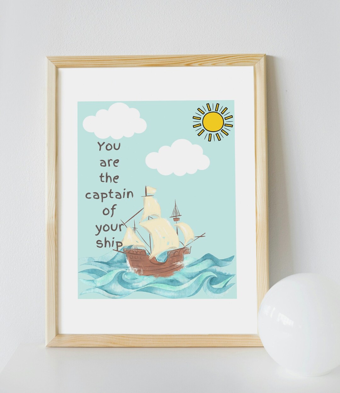 Ship Captain Art, Digital Download, Printable Art, Gift Art ...