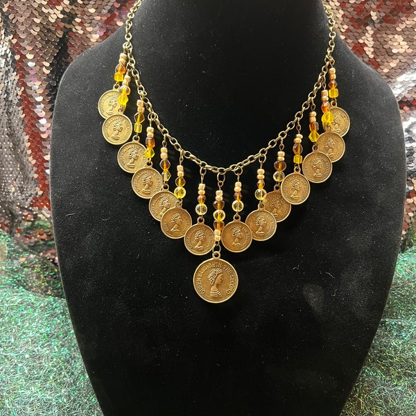 Belly Dance Coin Necklace - Etsy