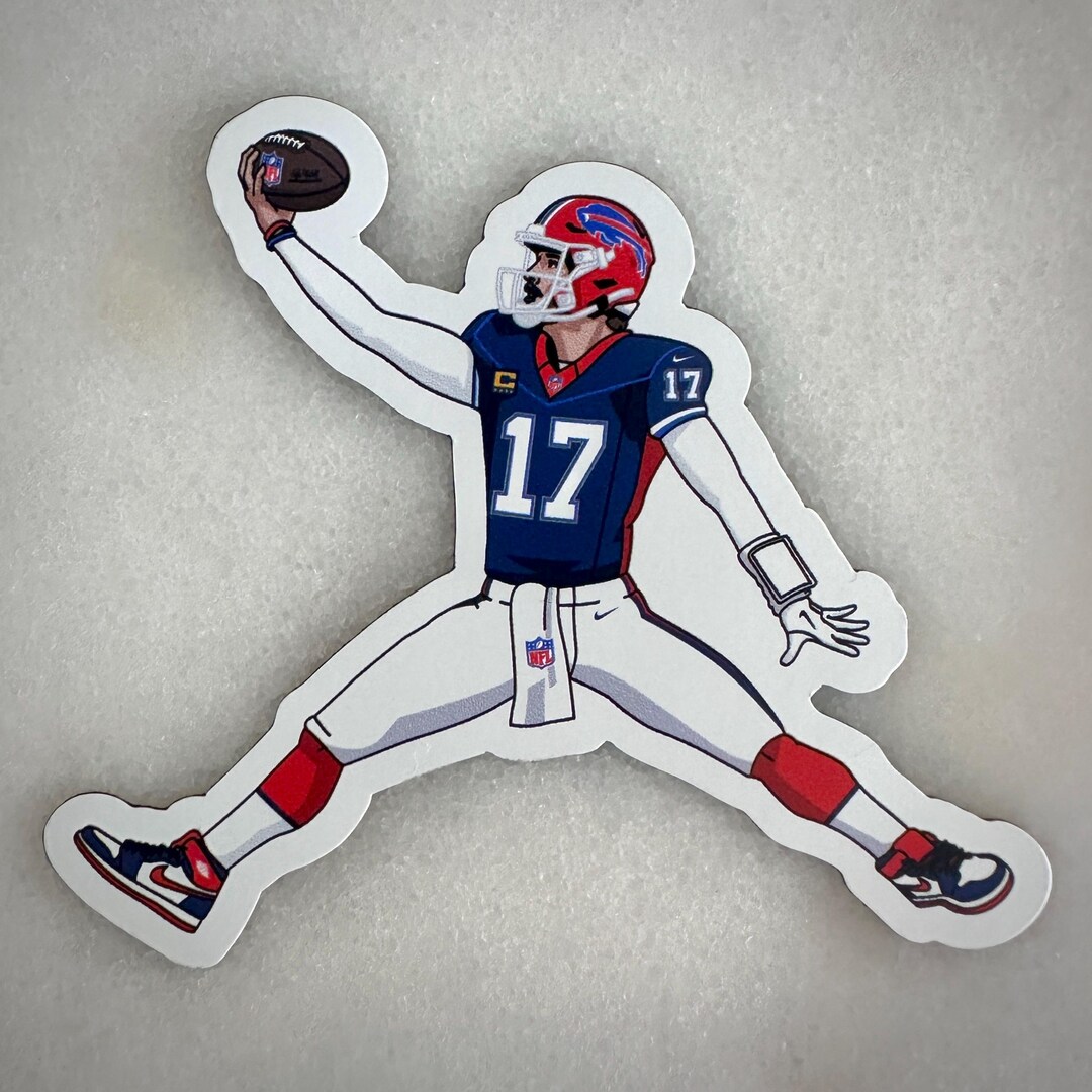Buffalo Bills 2002 Home Throwback Jersey Josh Allen Magnet 3” Die Cut ...
