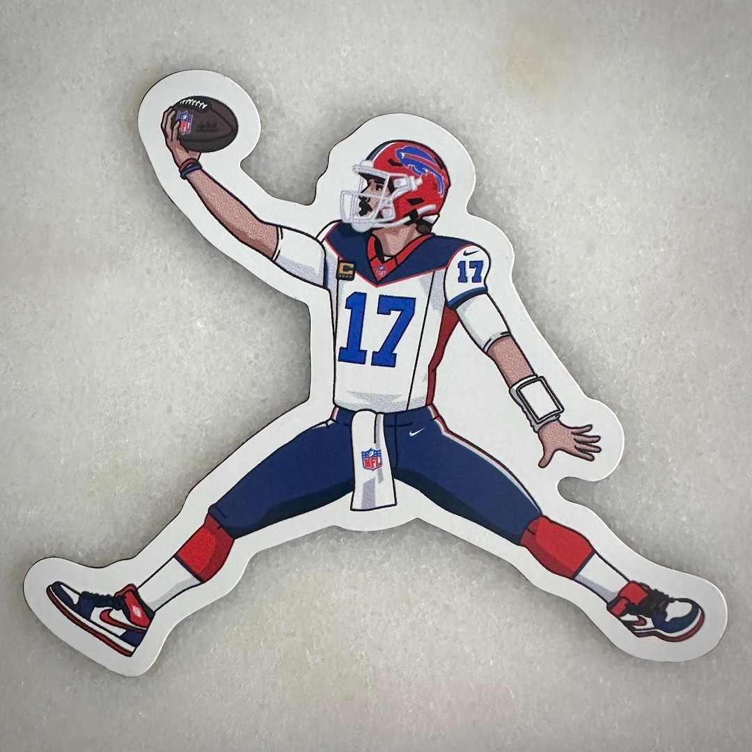 Buffalo Bills 2002 Away Throwback Jersey Josh Allen Magnet 3” Die Cut ...