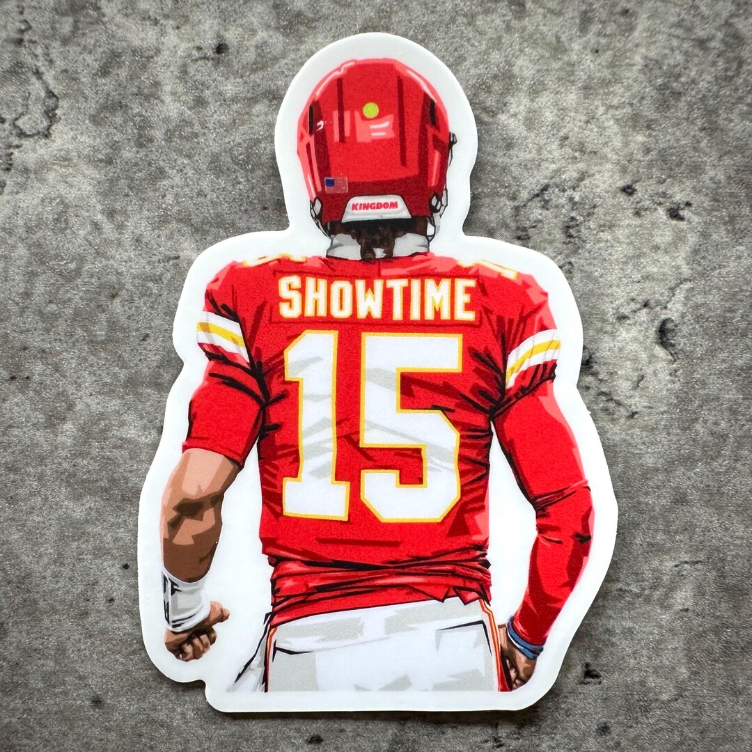 Patrick Mahomes Showtime 3 Die Cut Sticker Pop Art Kansas City Chiefs ...