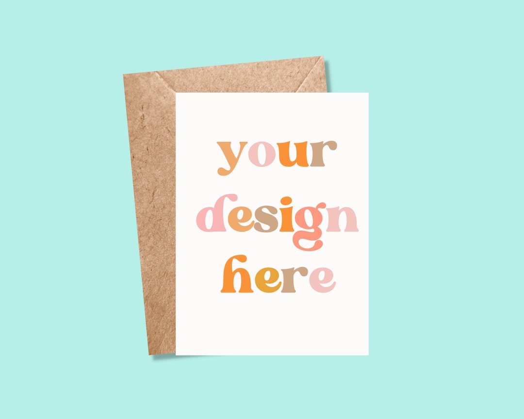 Green Background White Portrait Card Mockup Portrait Card Mockup Retro ...