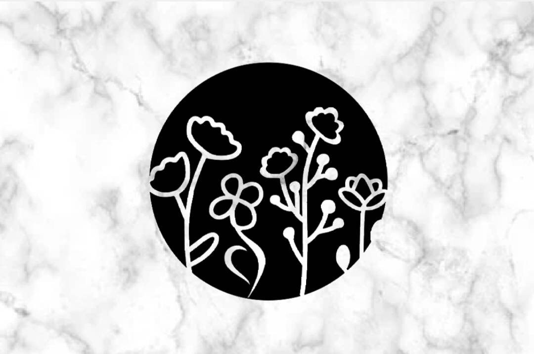Floral NEDA Symbol Circle Vinyl Decal Sticker // Car Decal, Laptop ...