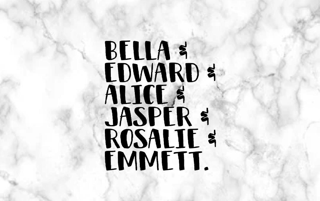 Twilight Characters Vinyl Decal Sticker // Car Decal, Laptop Sticker ...