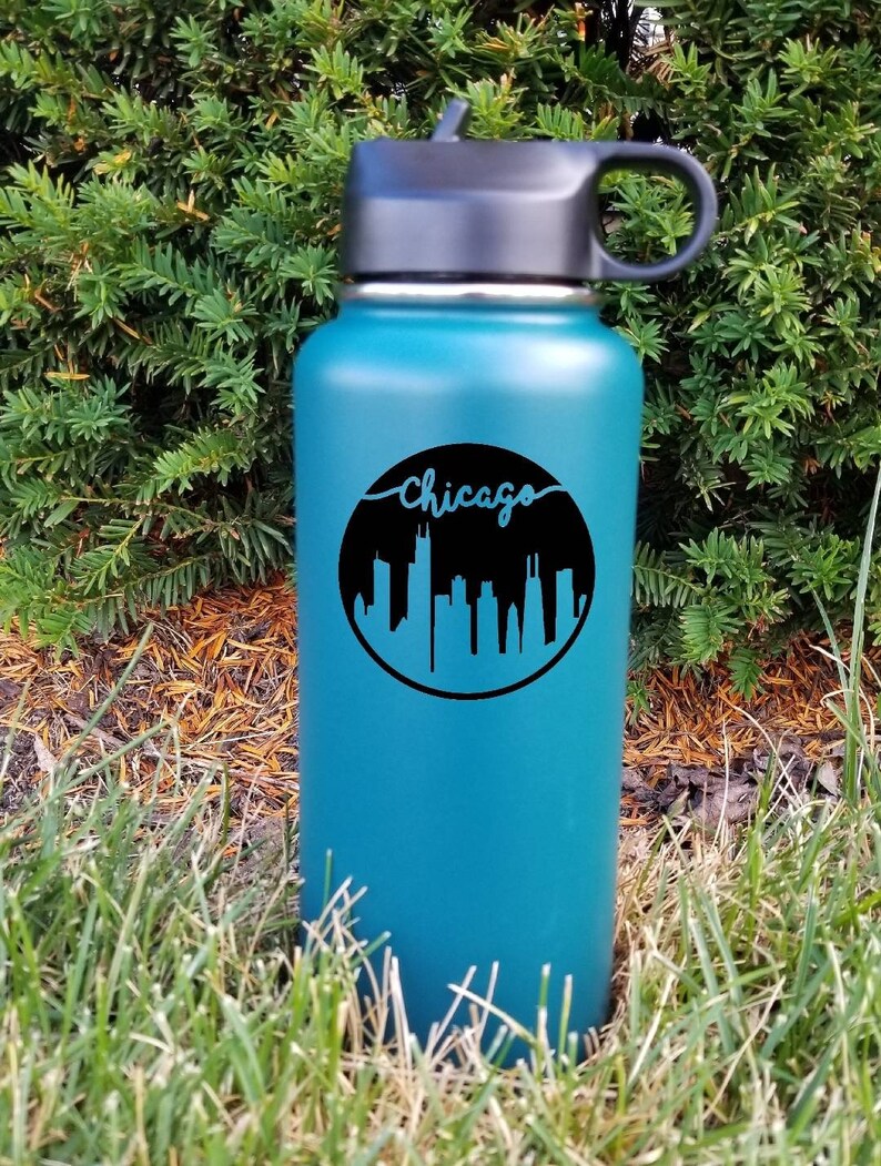 Chicago Skyline Vinyl Decal Sticker // Car Decal Laptop | Etsy