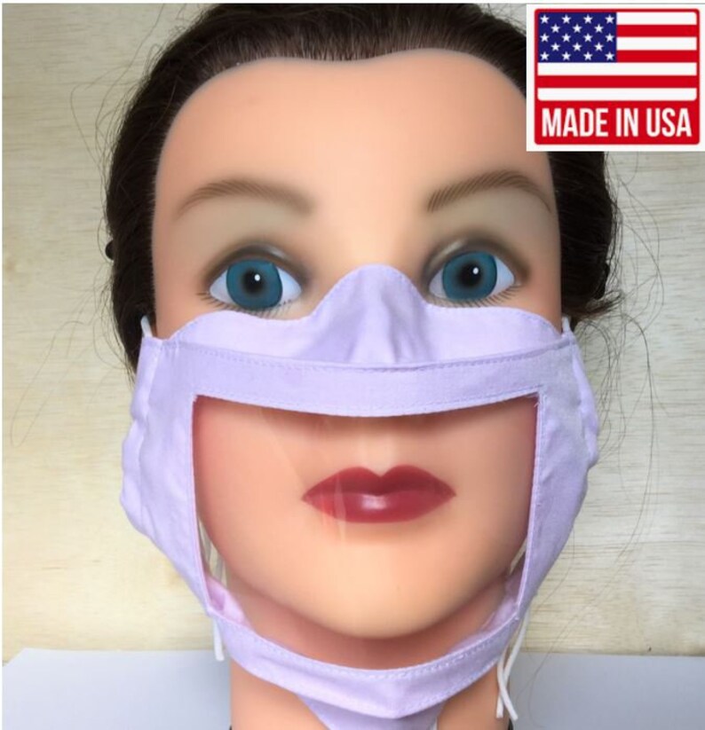Anti-fog Transparent Face Mask with plastic shield & nose | Etsy