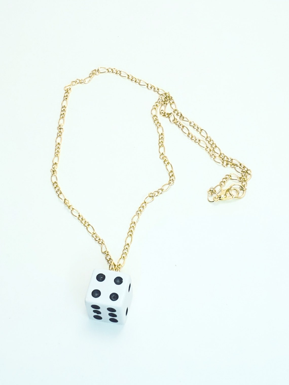 Dice Necklace Basic Die on Gold Chain Necklace// Dnd // D&D | Etsy