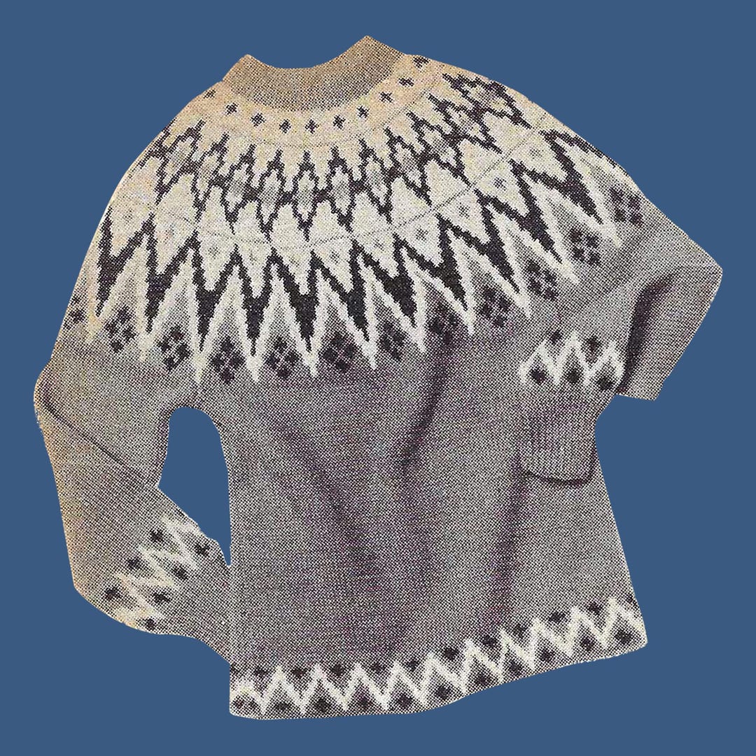 Norwegian Ski Sweater Knitting Pattern - Traditional Fair Isle Pullover ...