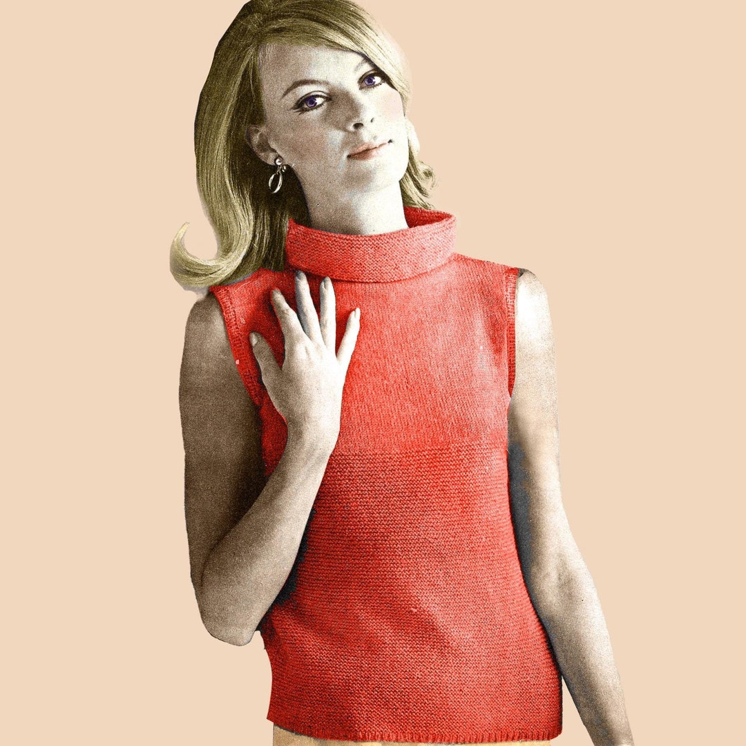 Womens Garter Stitch Shell Top • PDF Knitting Pattern - Etsy