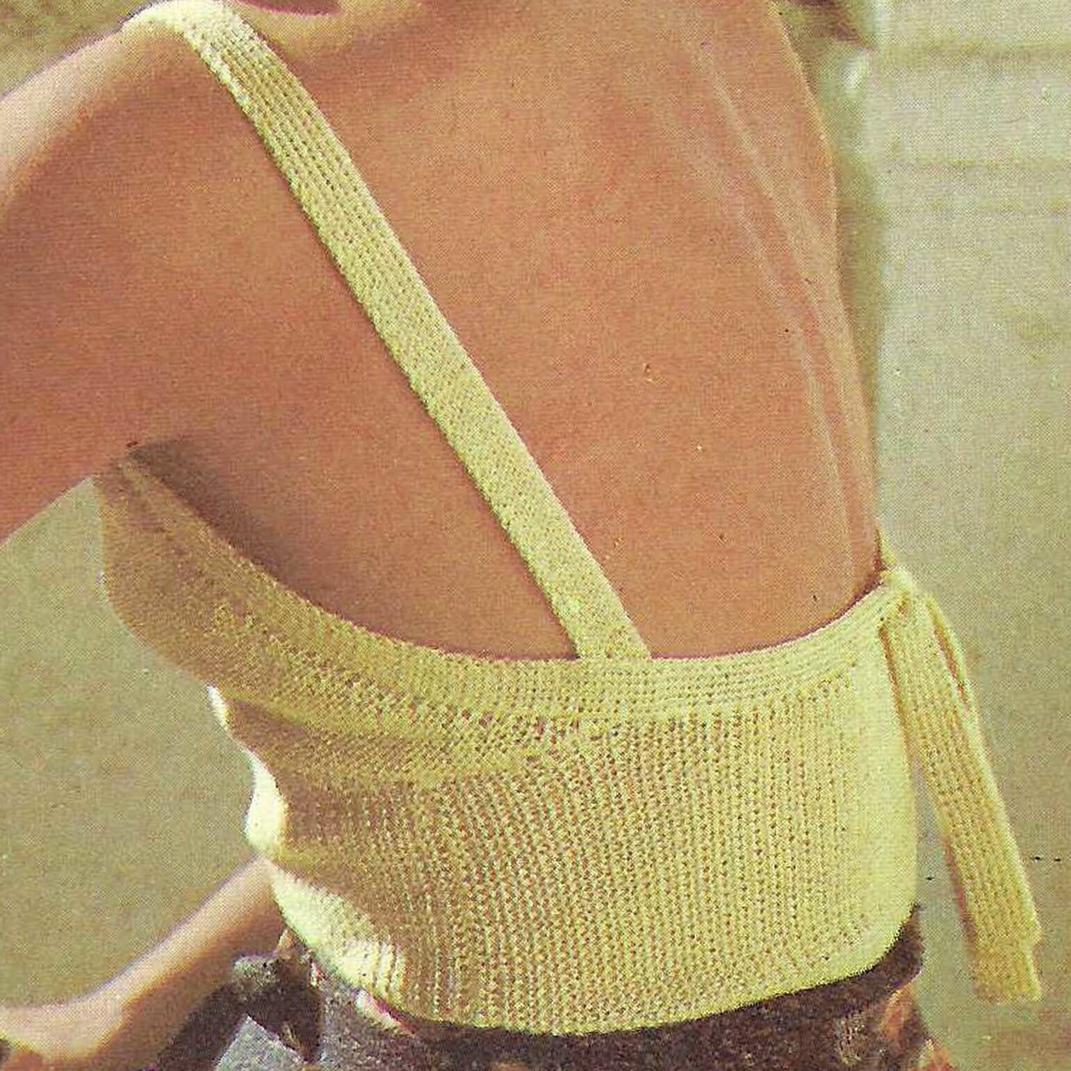 Womens Cami Crop Top Knitting Pattern PDF • 1970s 1980s 1990s 2020s ...