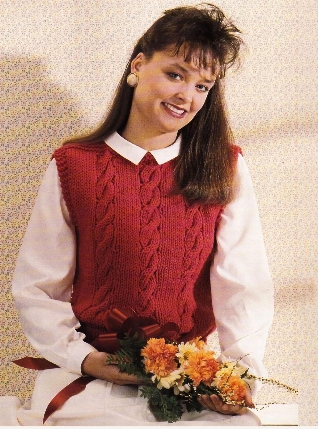 Classic Cable Vest Slipover | Knitting Pattern PDF - Etsy UK