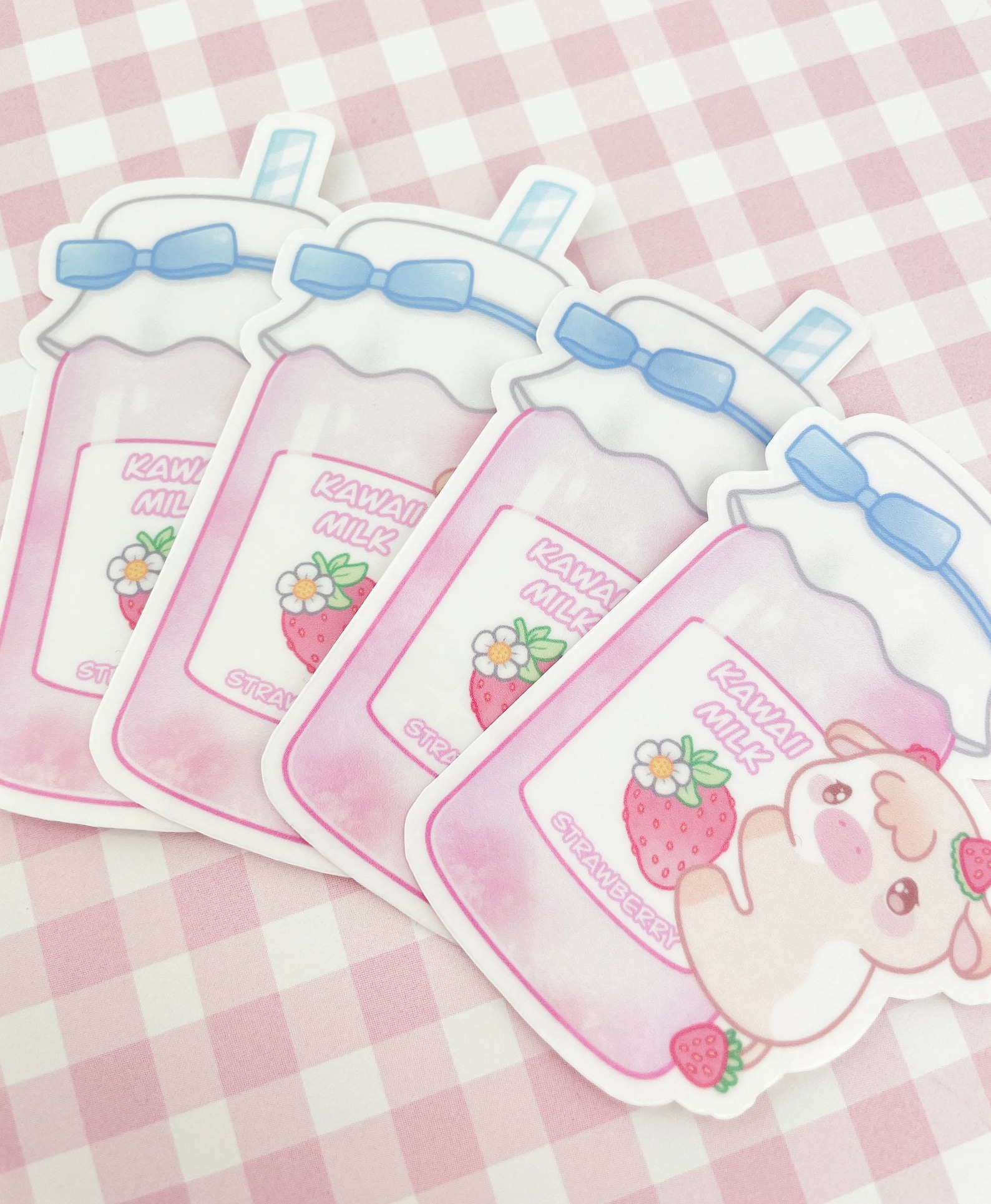 Cow Milk Holographic Vinyl Sticker Kawaii Cow Sticker | Etsy