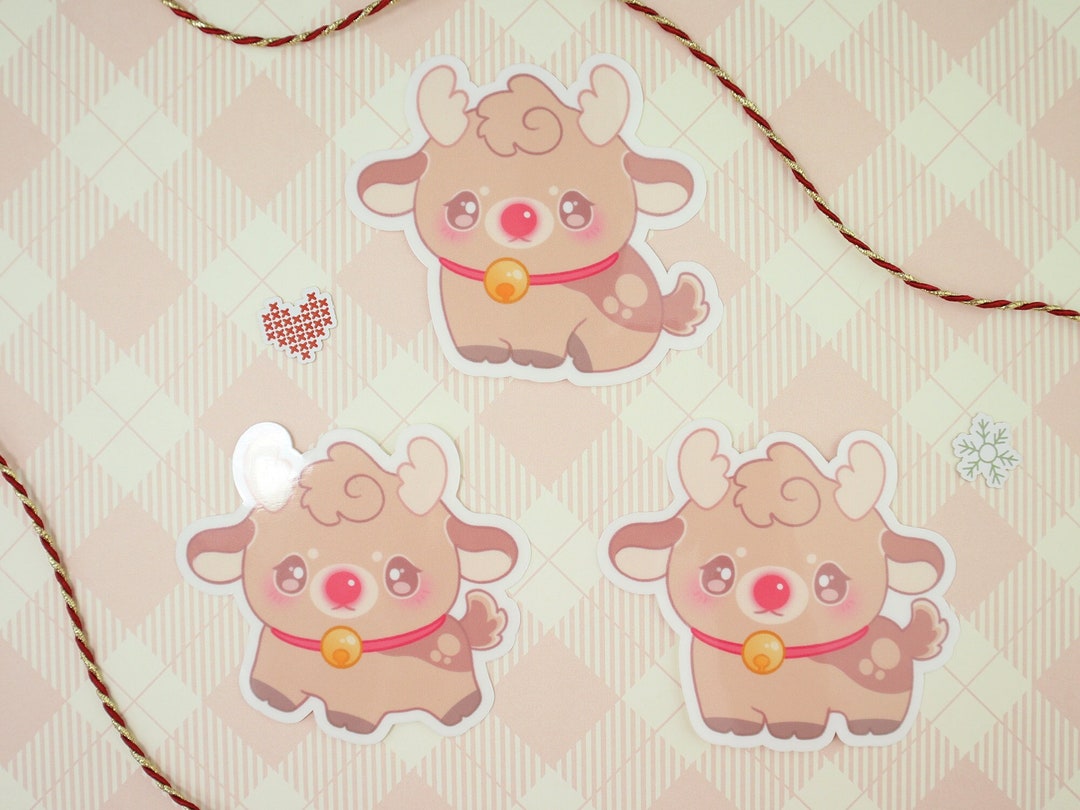 Rudolph the Reindeer Sticker Pack ~ Reindeer Sticker Flakes ~ Cute ...