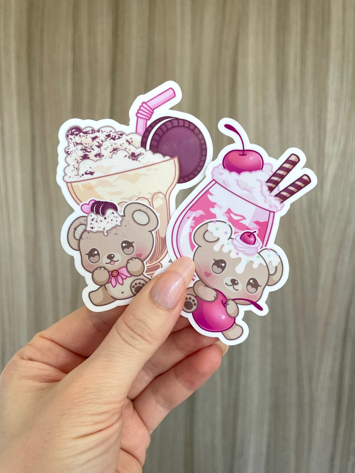 Milchshake Vinyl Sticker Teddybär Sticker Kawaii Sticker - Etsy.de