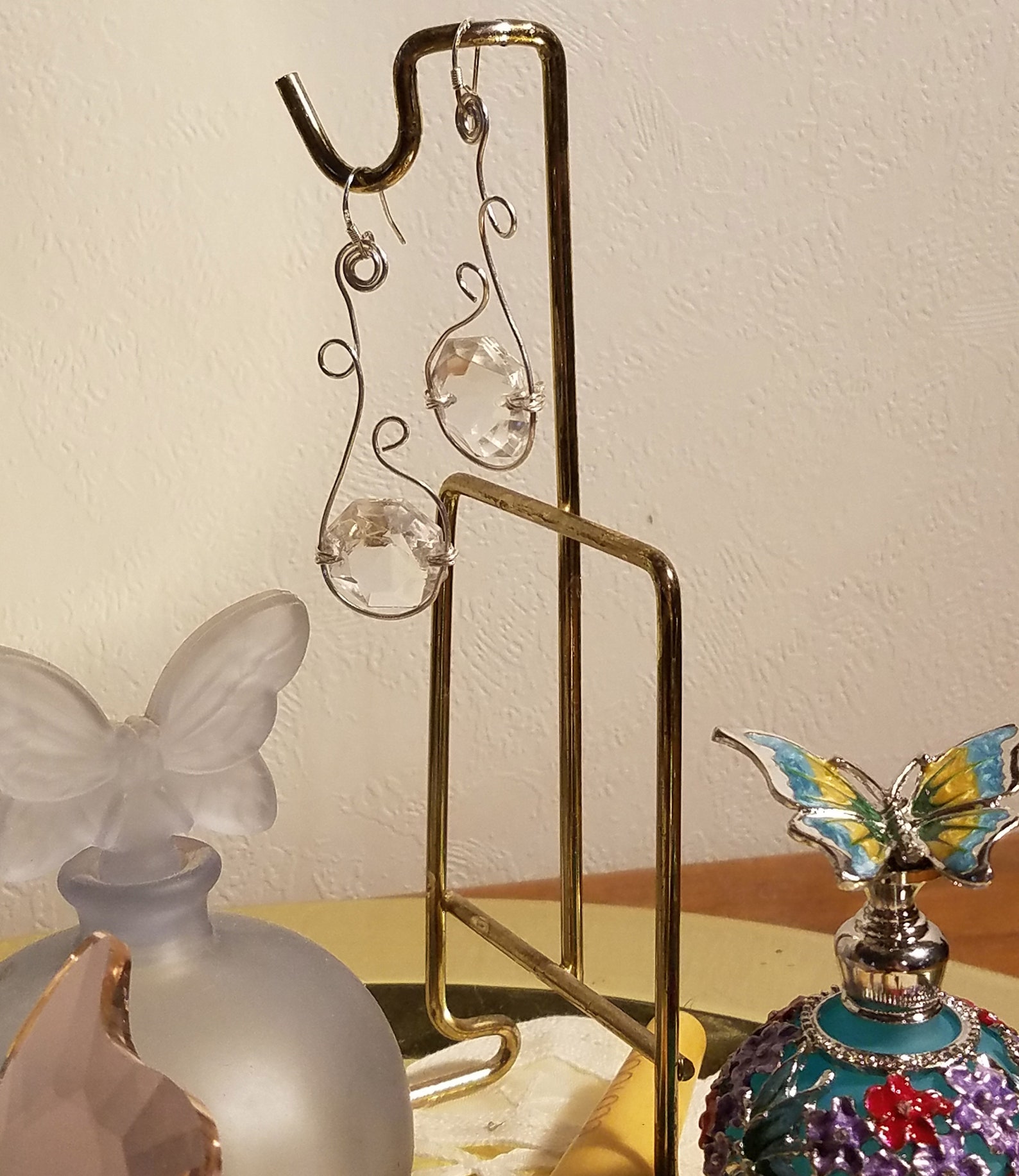 Hand-cut Lead Crystal Prism Earrings From French Antique Chandelier ...