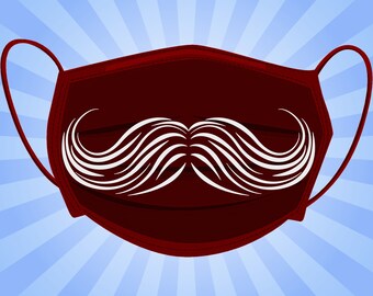 Mustache King Face Mask - Etsy