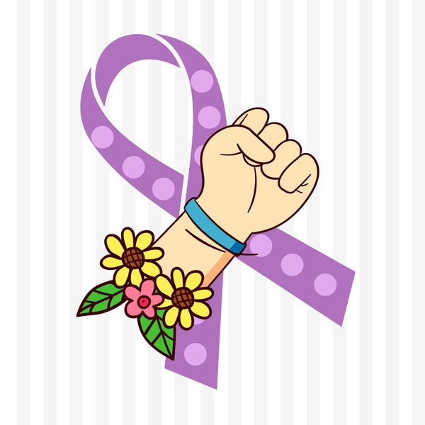 Cancer Fist Ribbon - Etsy
