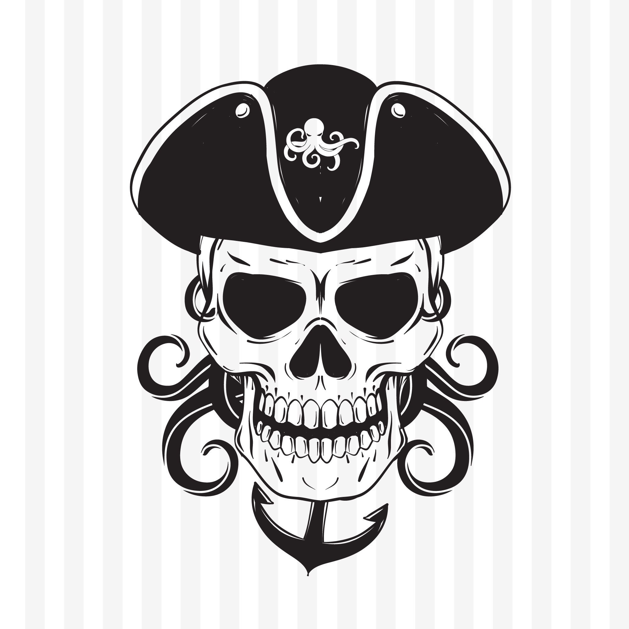 Skull Pirate Skeleton Sign clipart Instant Download for Cricut Cameo ...