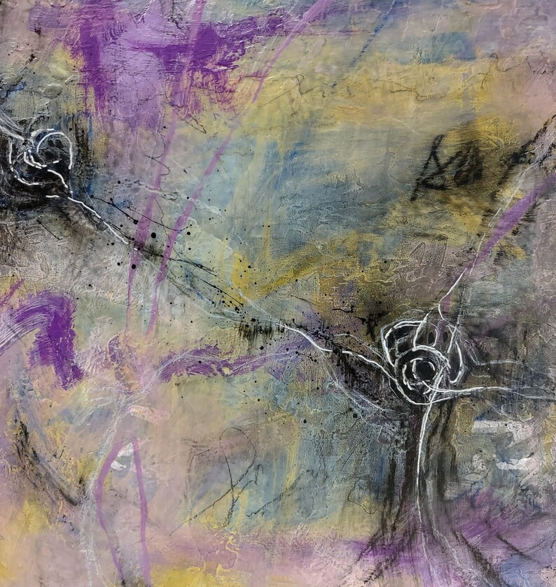 Abstract Art, Original Painting, Mixed Media, Modern, Framed ...