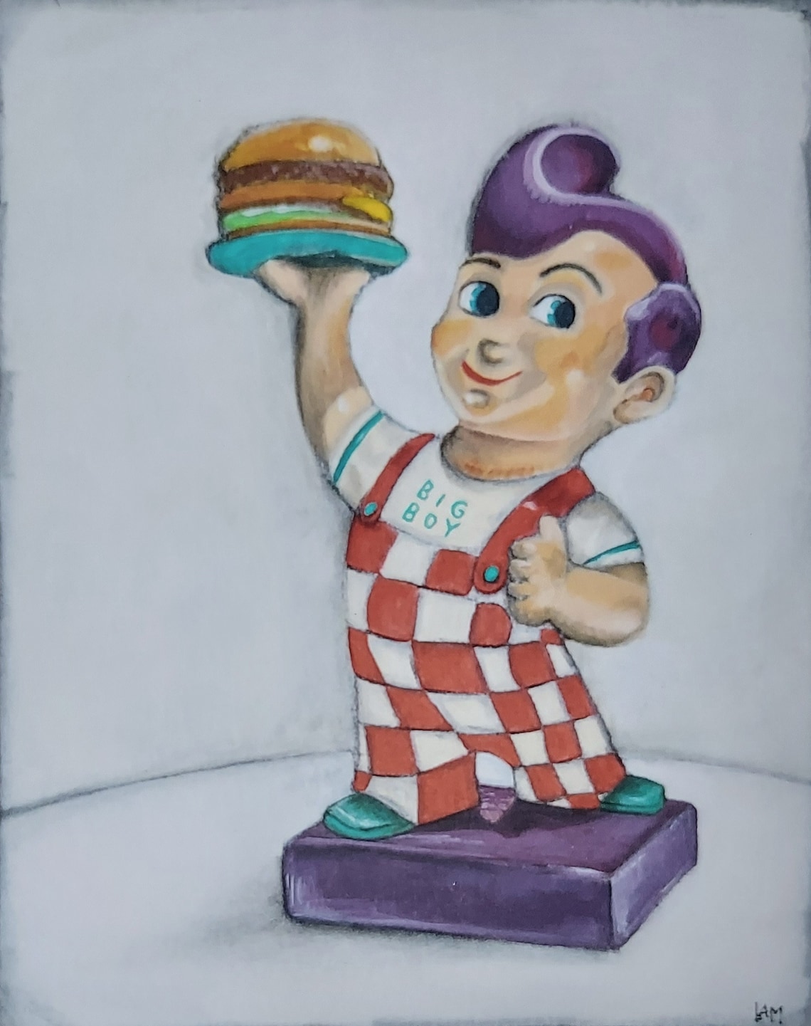 Bob's Big Boy Art Print, Retro Kitchen Decor, Vintage, MCM, 50's ...
