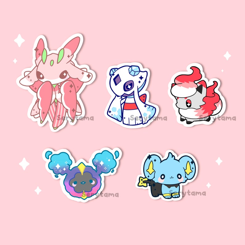 Kawaii Pokemon Stickers 2 Hisuin Zorua Shinx Lumantis - Etsy