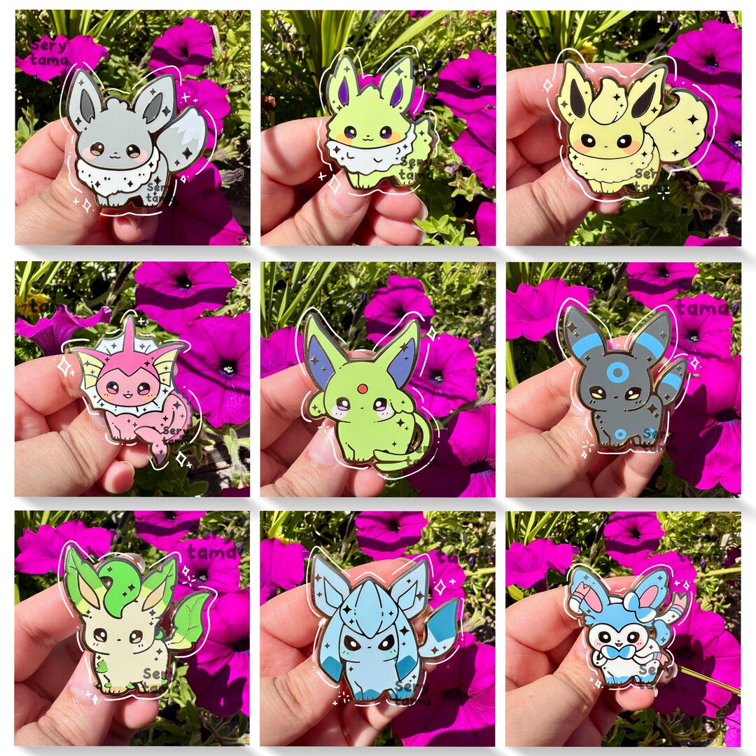 All 9 Shiny Eeveelution Enamel Pin (standard Grade) - Etsy
