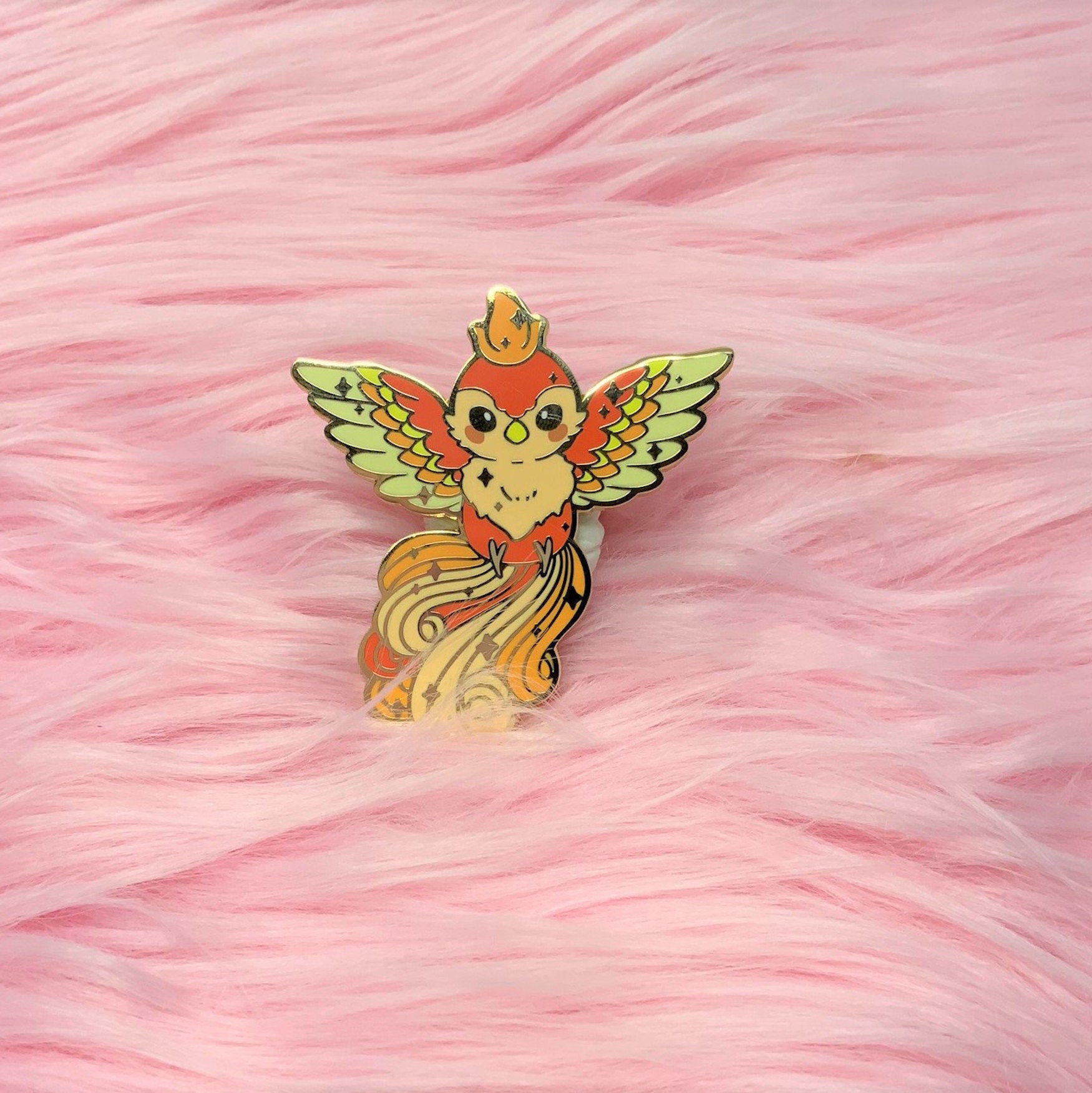 Cute Mythical Cryptid Creature Phoenix Hard Enamel Pin Purple - Etsy