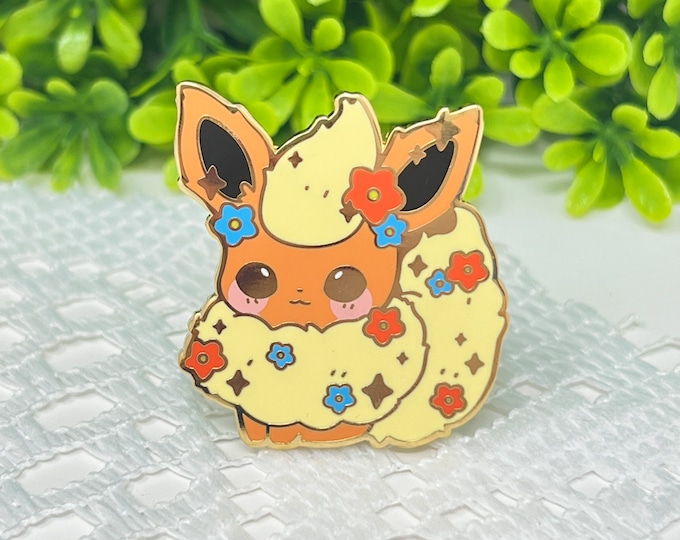 Cute Kawaii Flareon Hard Enamel Pin - Etsy