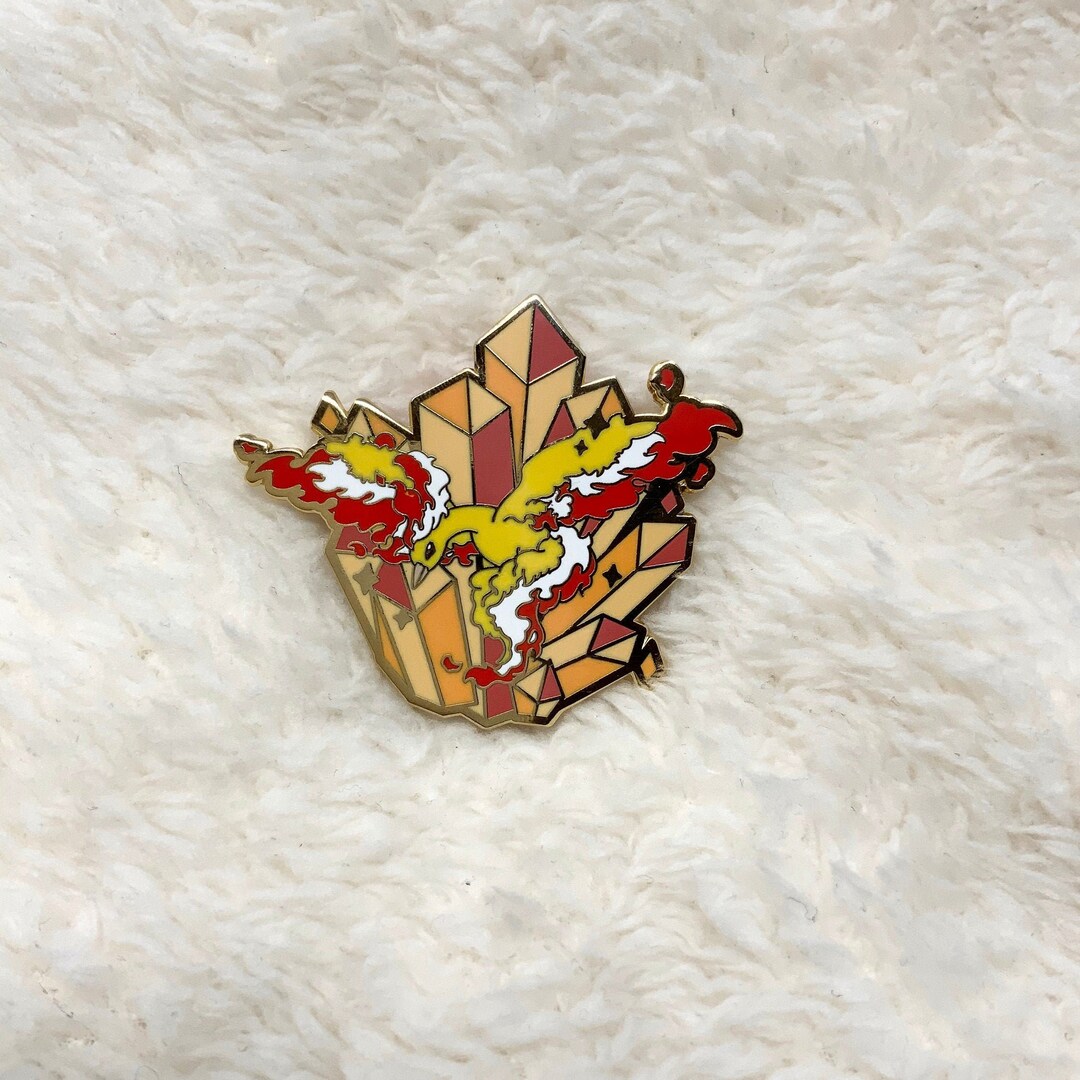 Cute Pokemon Moltres Crystal Enamel Pin - Etsy