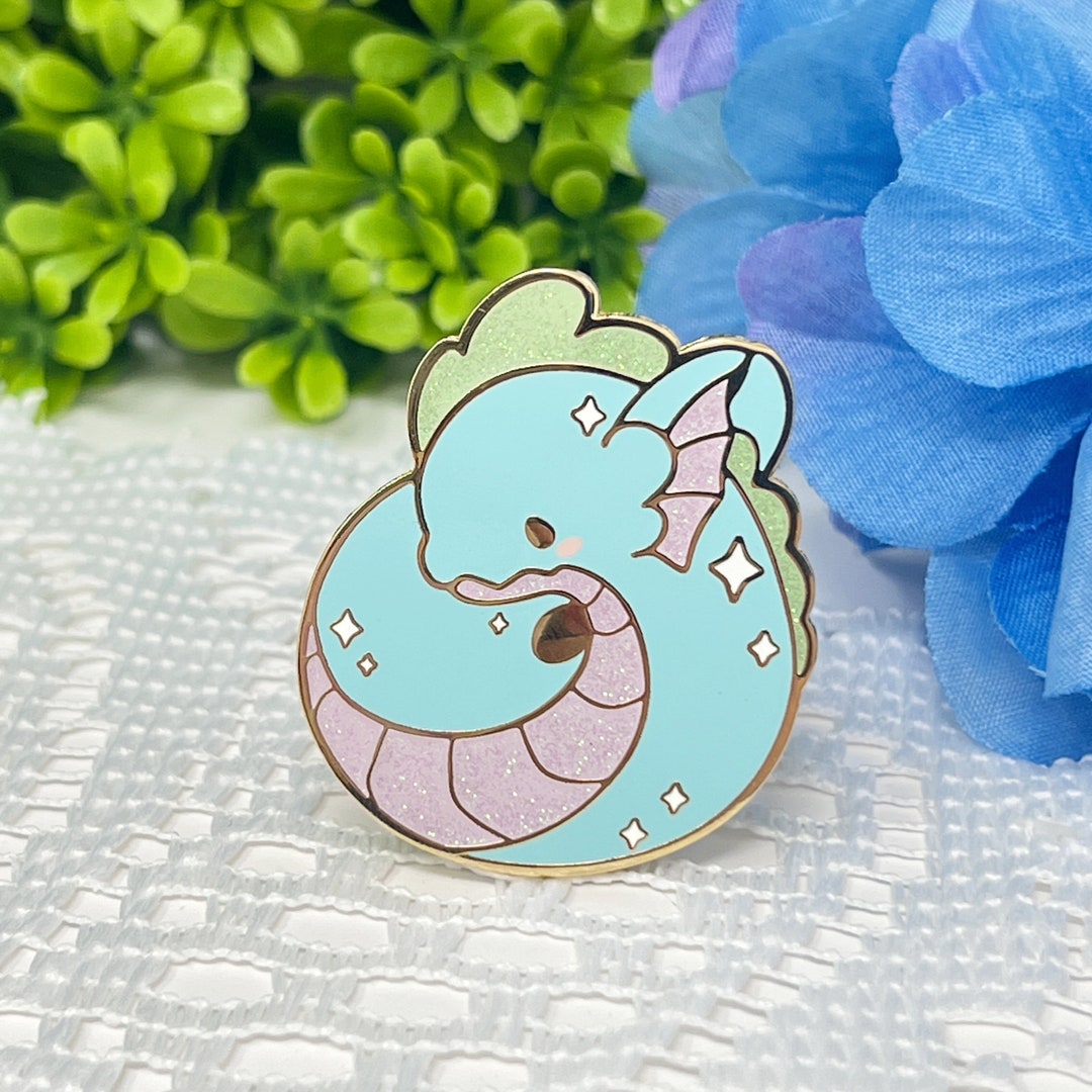 Cute and Kawaii Leviathan Cryptid Mythical Creature Enamel Pin - Etsy