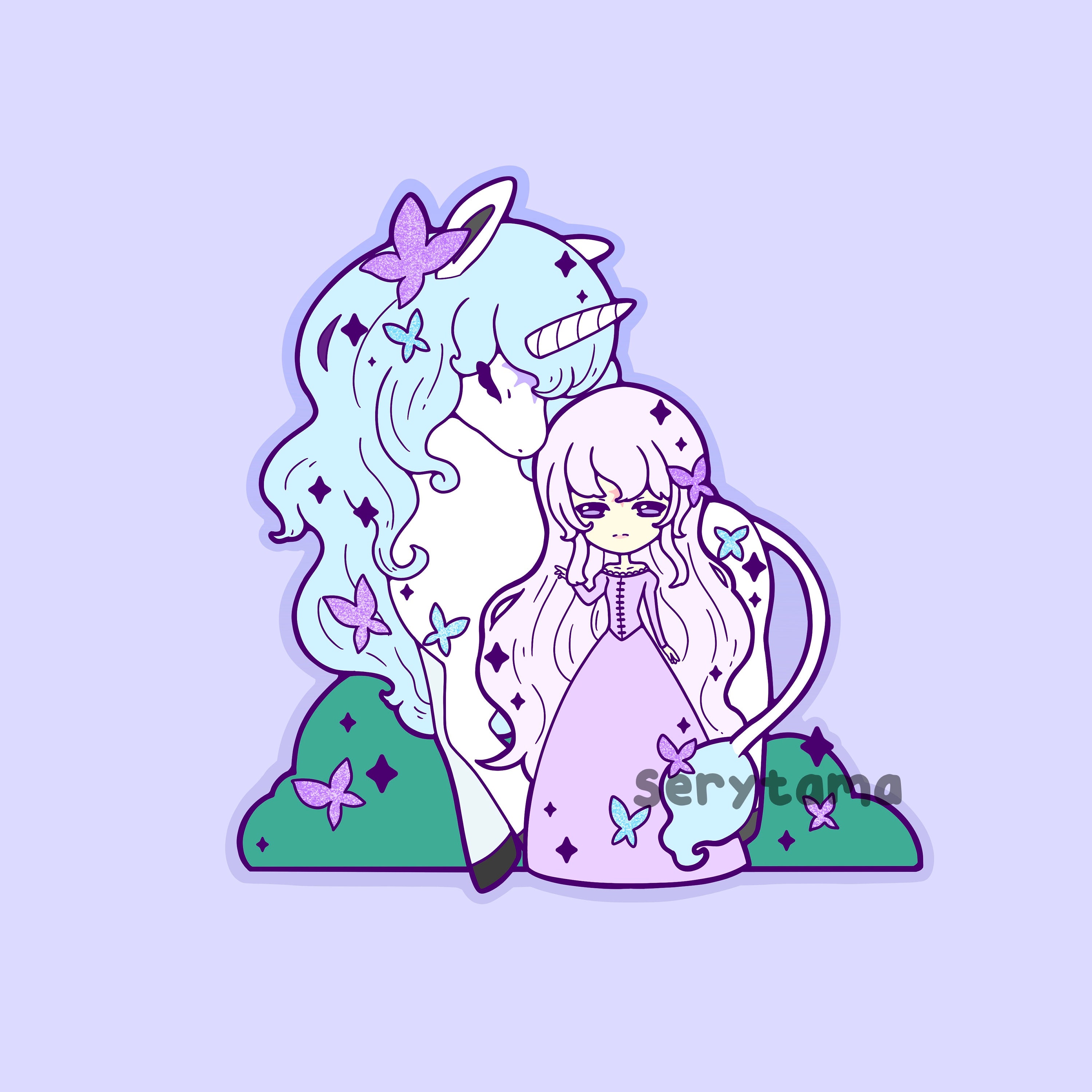 TLU Unicorn Cute Stickers | Etsy