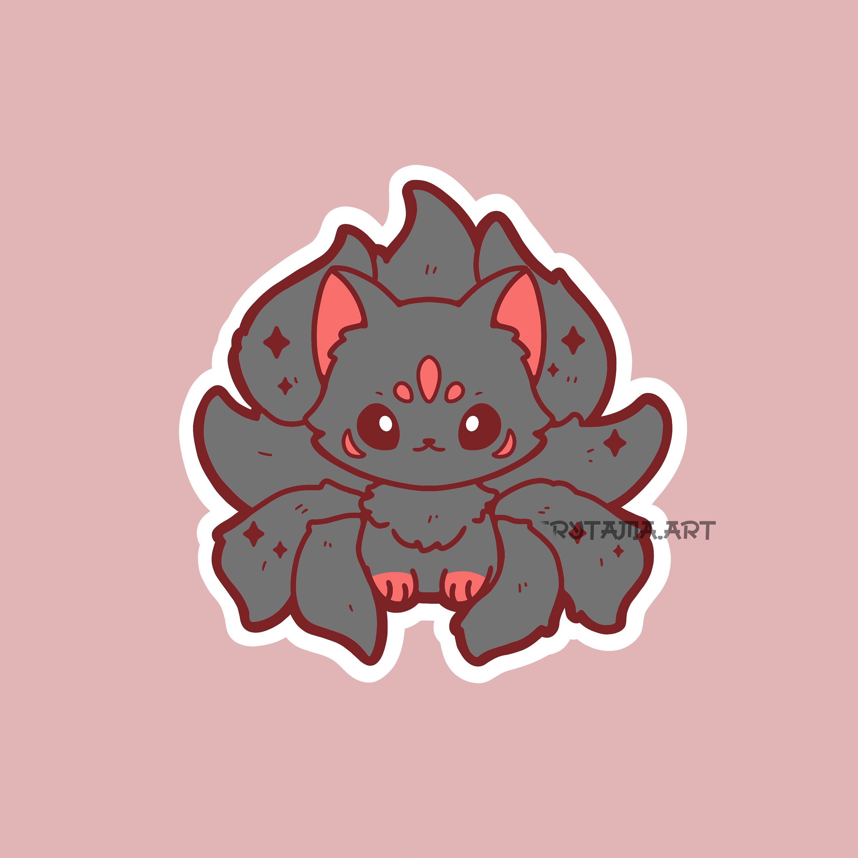 Cute and Kawaii Kitsune Fox Sticker Mythology Creature | Etsy