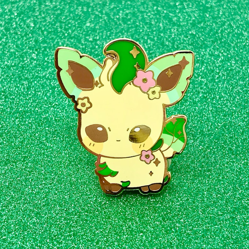 Cute Kawaii Leafeon Hard Enamel Pin - Etsy