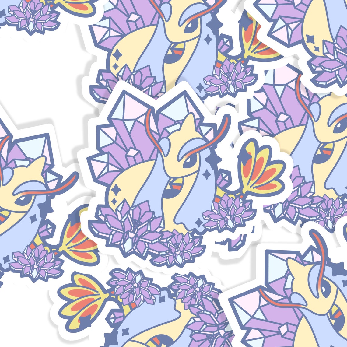 Crystal Water Pokemon Milotic Stickers | Etsy