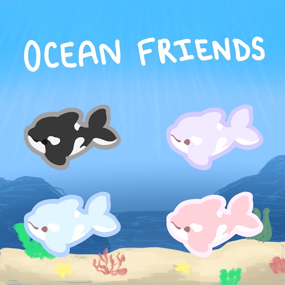 Ocean Friends Orca Die Cut Sticker Pack - Etsy