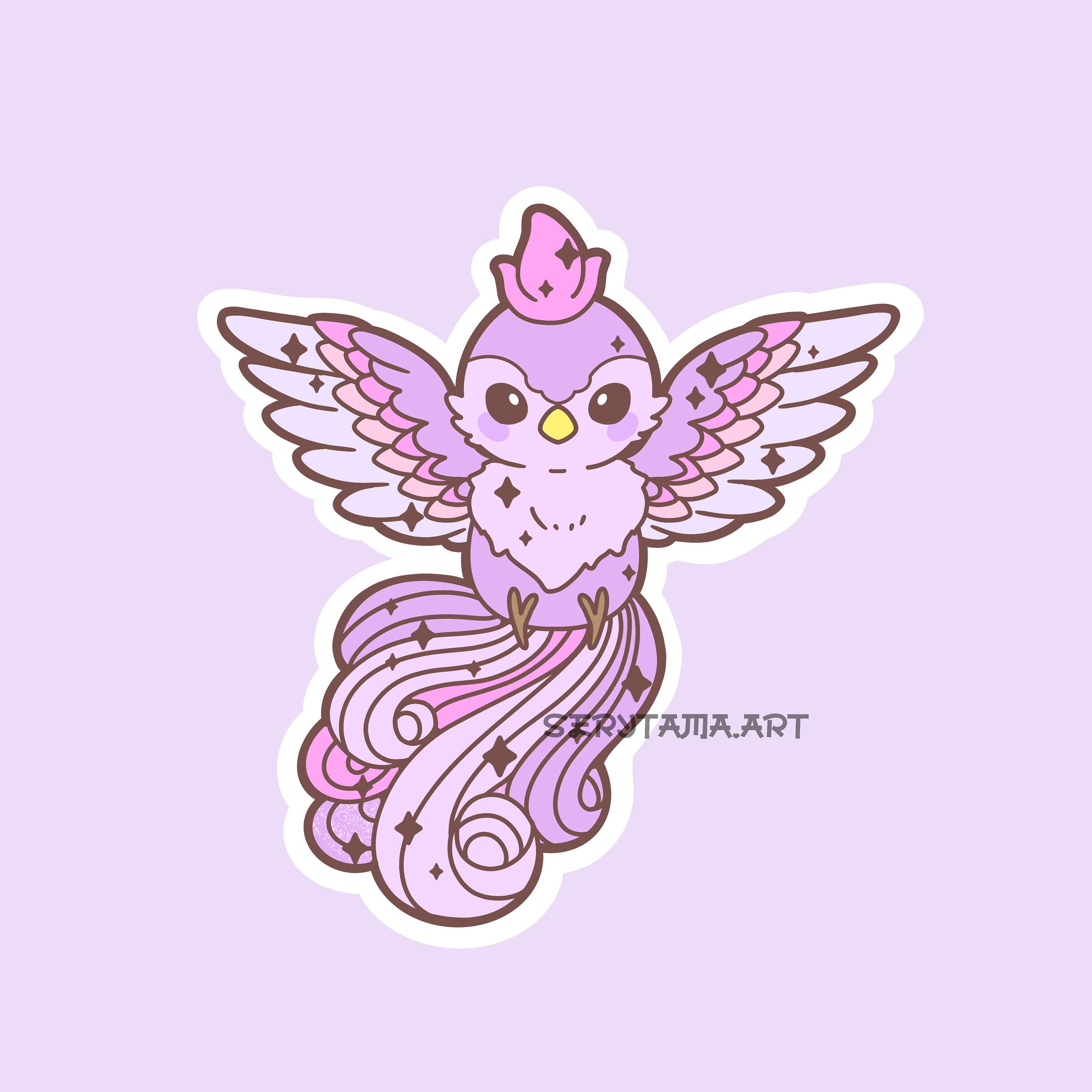 Cute and Kawaii Phoenix Bird Mythical Creature Stickers | Etsy