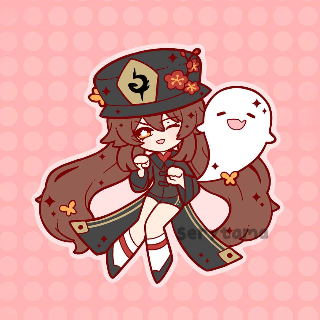 Genshin Impact Hutao Die Cut Sticker (please Read Description for ...