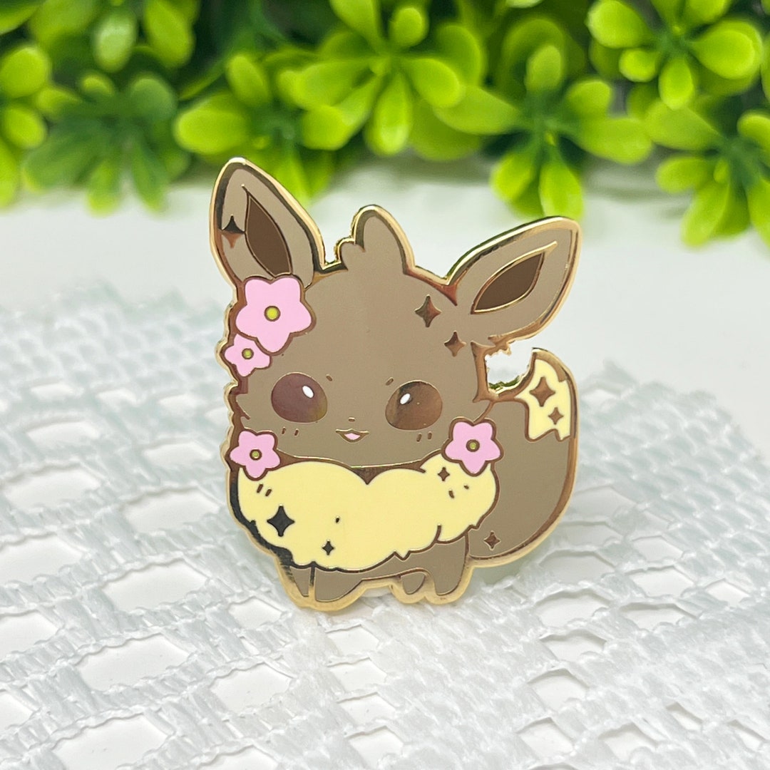 Cute Kawaii Eevee Pokemon Enamel Pin - Etsy
