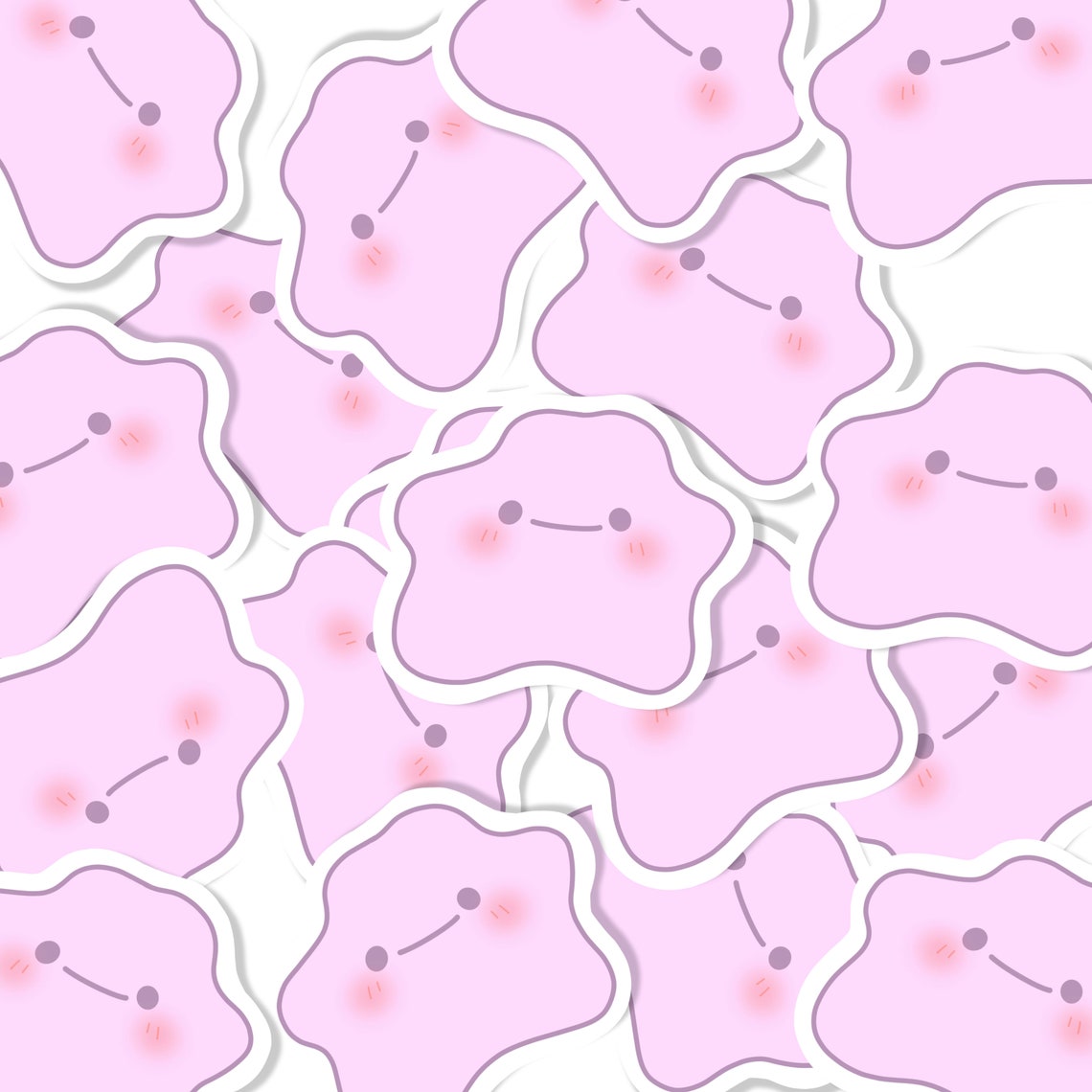 Cute Blob Pokemon Ditto Stickers - Etsy