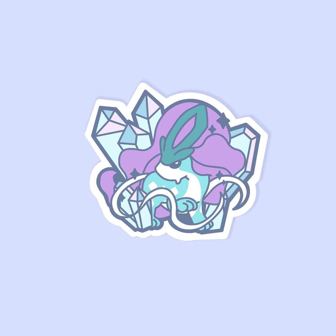 Cute crystal dogs Raikou Suicune and Entei Pokemon Stickers | Etsy