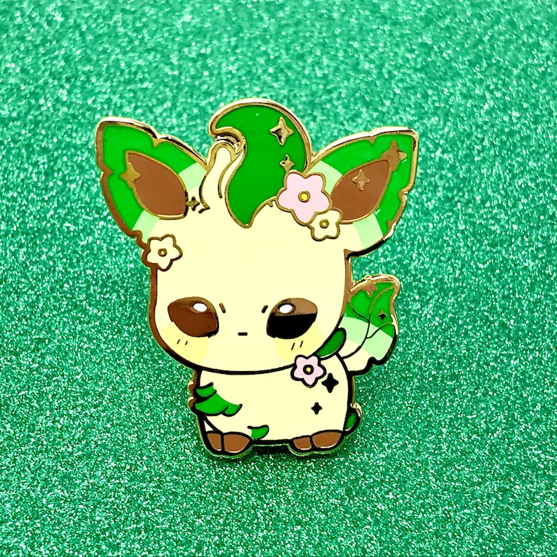 Cute Kawaii Leafeon Hard Enamel Pin - Etsy