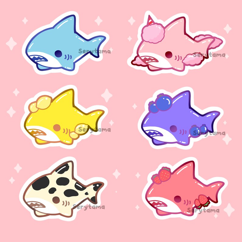 Gummy Shark Die Cut Stickers - Etsy