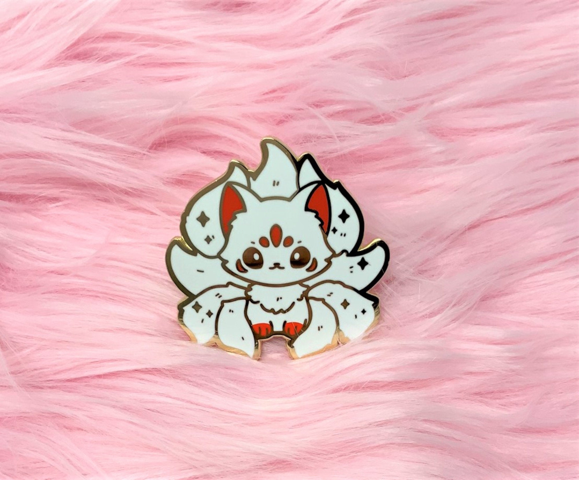 Mythical Cryptid Creature Kitsune Hard Enamel Pin - *NOT GRADED* - Etsy