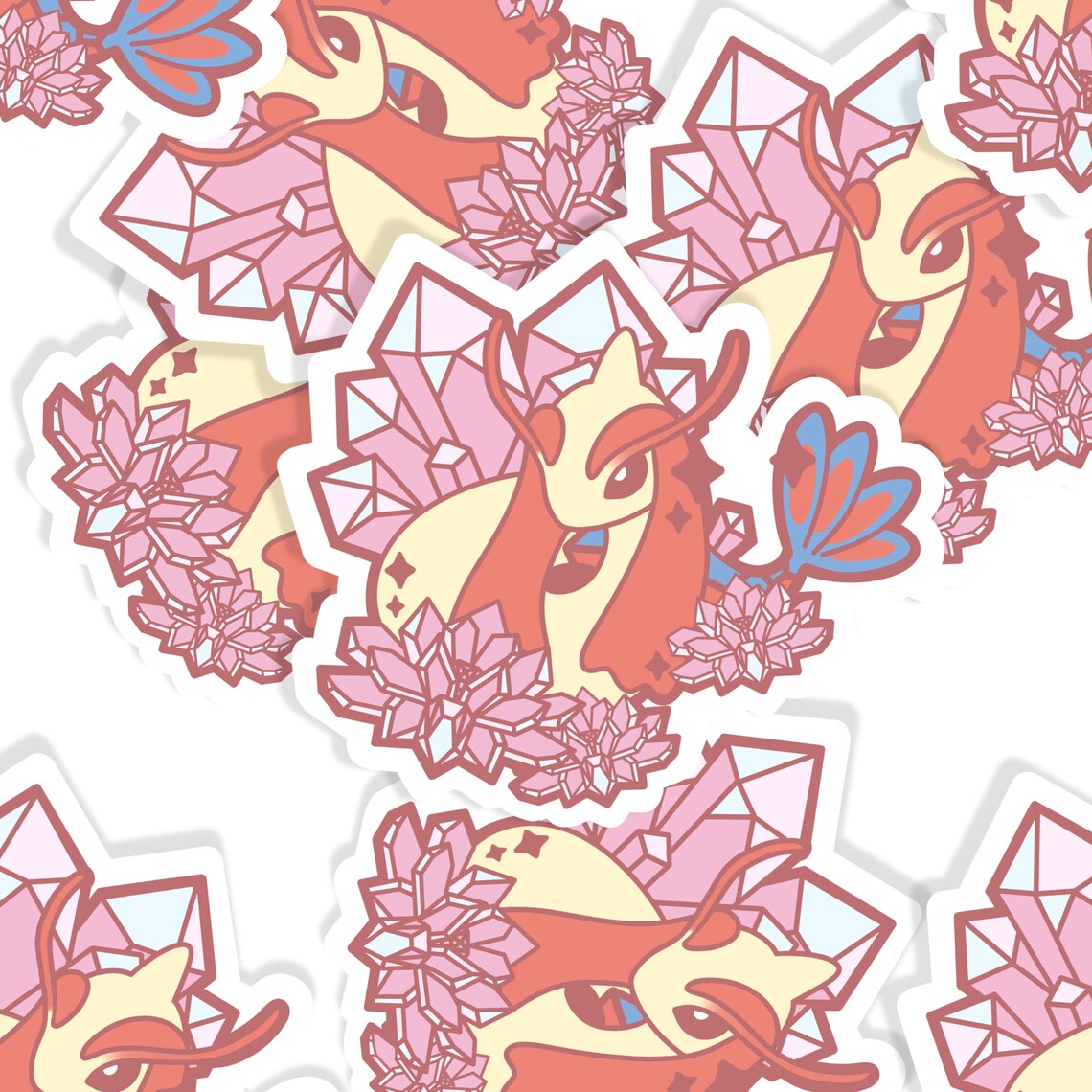 Crystal Water Pokemon Milotic Stickers | Etsy