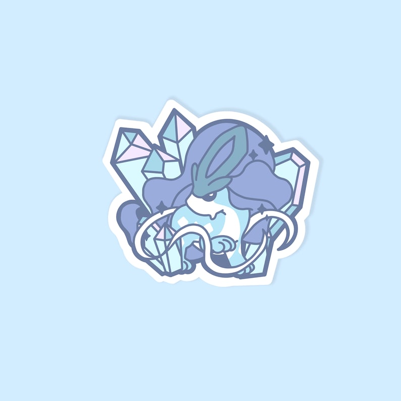 Cute Crystal Dogs Raikou Suicune and Entei Pokemon Stickers - Etsy