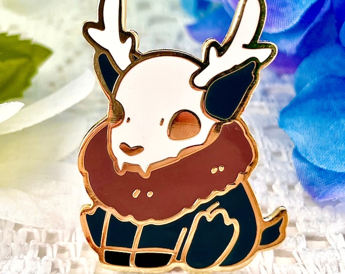 Cute and Kawaii Cryptid Mythical Creature Deer Monster Enamel Pin - Etsy