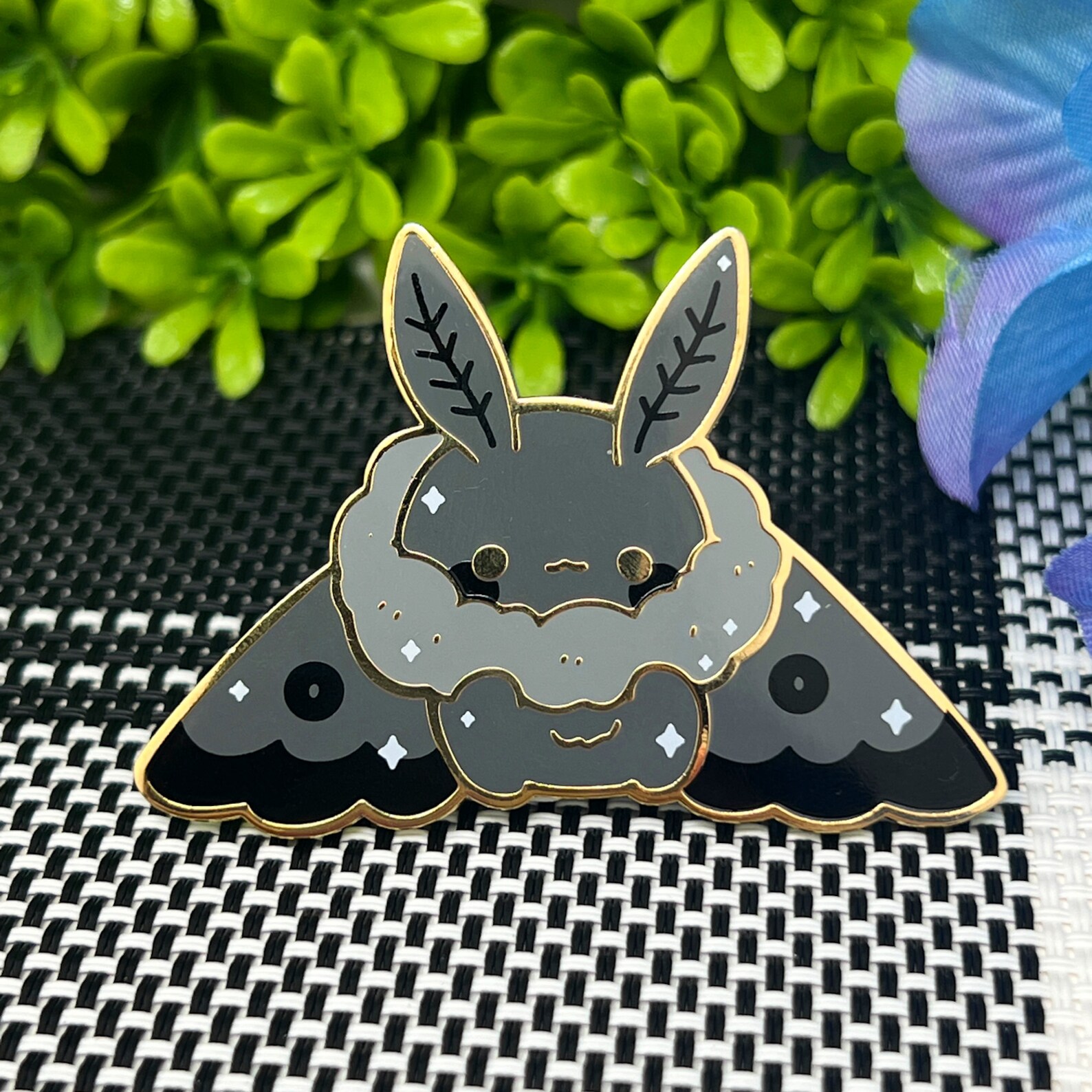 Black and Pink Cryptid Mothman Mythical Creature Enamel Pin - Etsy