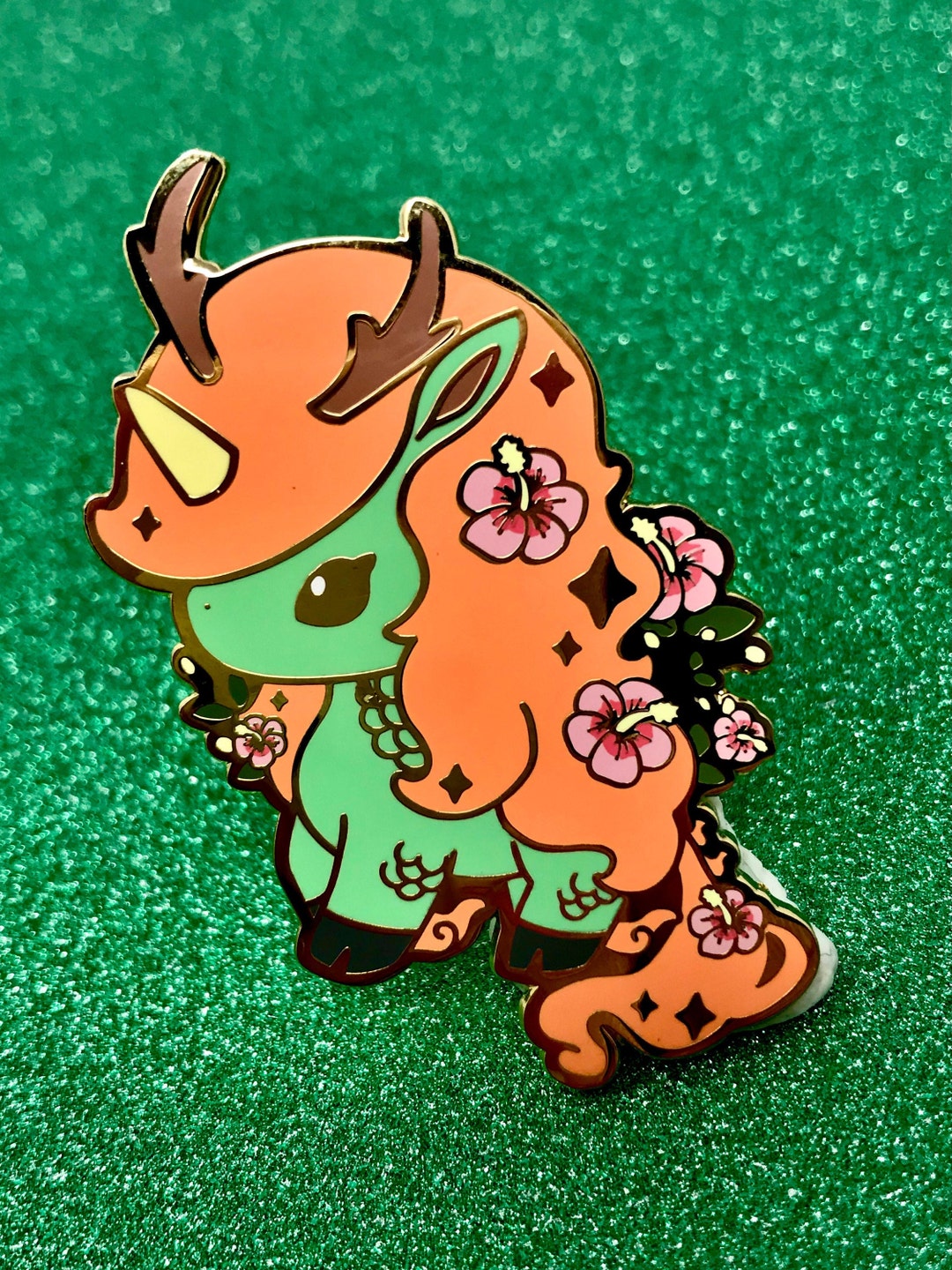 Cute Mythical Cryptid Creature Kirin Qilin Hard Enamel Pin - Etsy