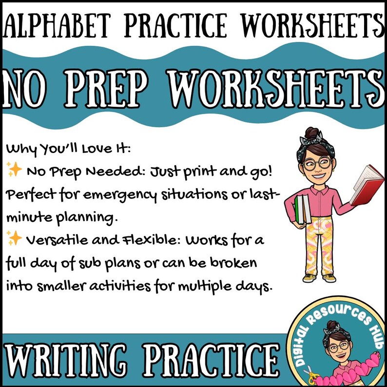 Alphabet Worksheet Packet - Letters A to Z, Kindergarten Alphabet ...